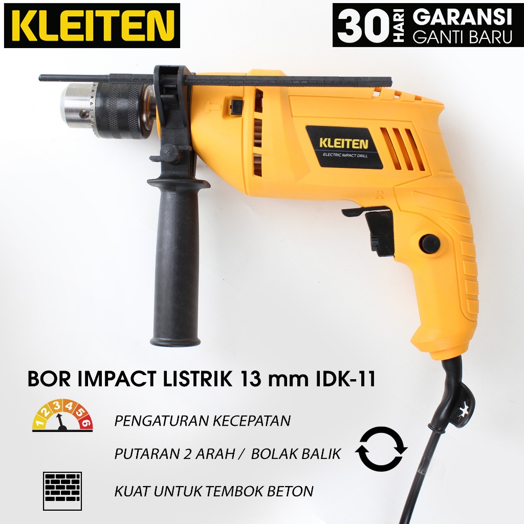 Jual KLEITEN IDK11 Mesin Bor Impact 13 mm Bor Tembok Beton 13mm Bor ...