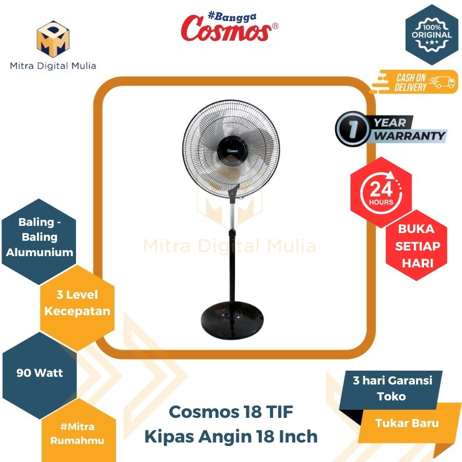 Jual Cosmos 18 TIF Stand Fan 18 Inch | Shopee Indonesia