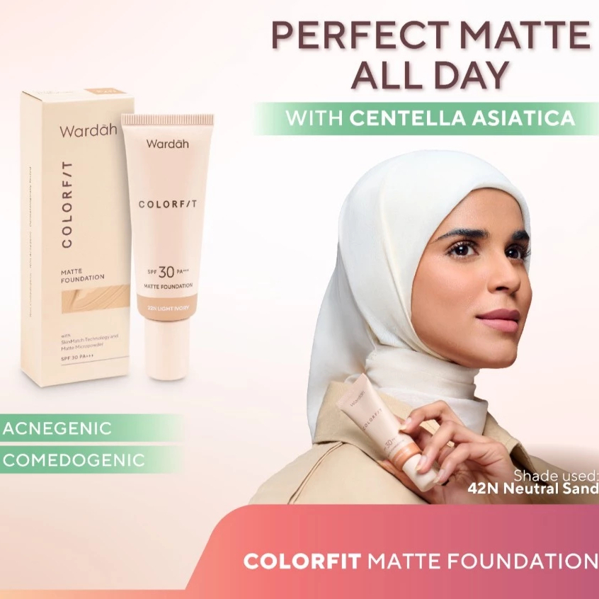 Jual Wardah Colorfit Matte Foundation - Liquid Foundation SPF 30PA ...