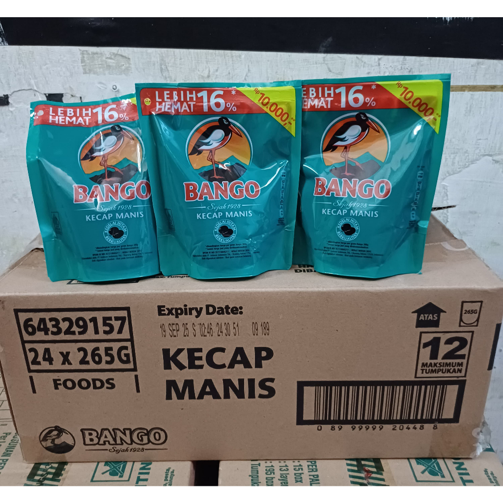 Jual Kecap Bango 265g x 24 / Kecap Manis Bango Tanggung 1 Dus | Shopee Indonesia