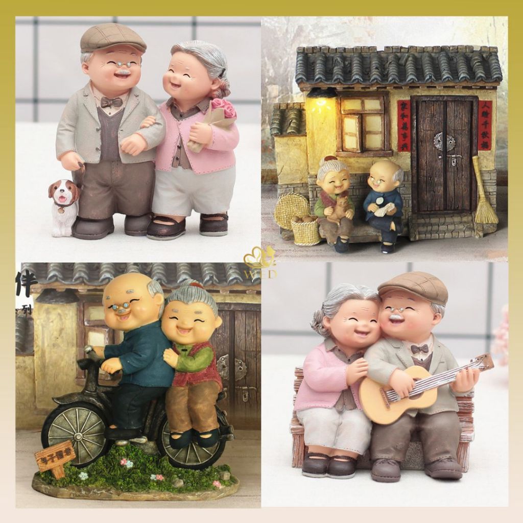 Jual WED Patung Pajangan Kakek Nenek Dekorasi Patung Hadiah Anniversary ...