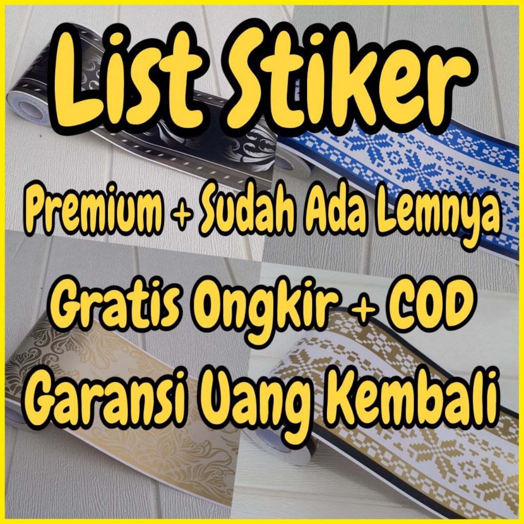 Jual Wallpaper Stiker Border Lis Sticker Wallstiker Motif Bunga Merah ...