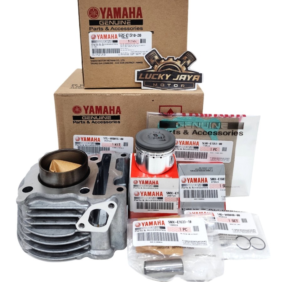 Jual Cylinder blok block seher boring mio new old sporty smile lama baru soul fino karbu 5TL ...