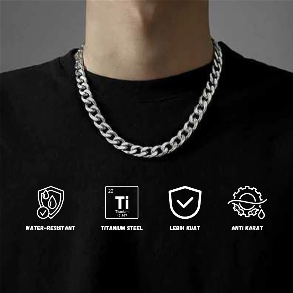 Jual Timothy Kalung Titanium Steel Anti Karat Klavikula Multi Layers ...