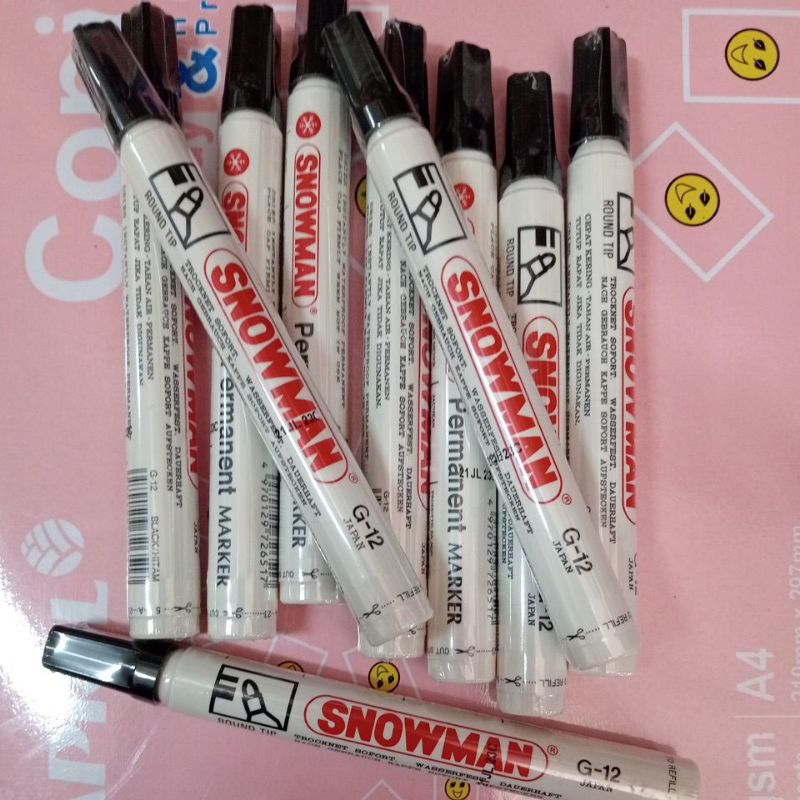 Jual Spidol snowman permanen black (1pcs) | Shopee Indonesia