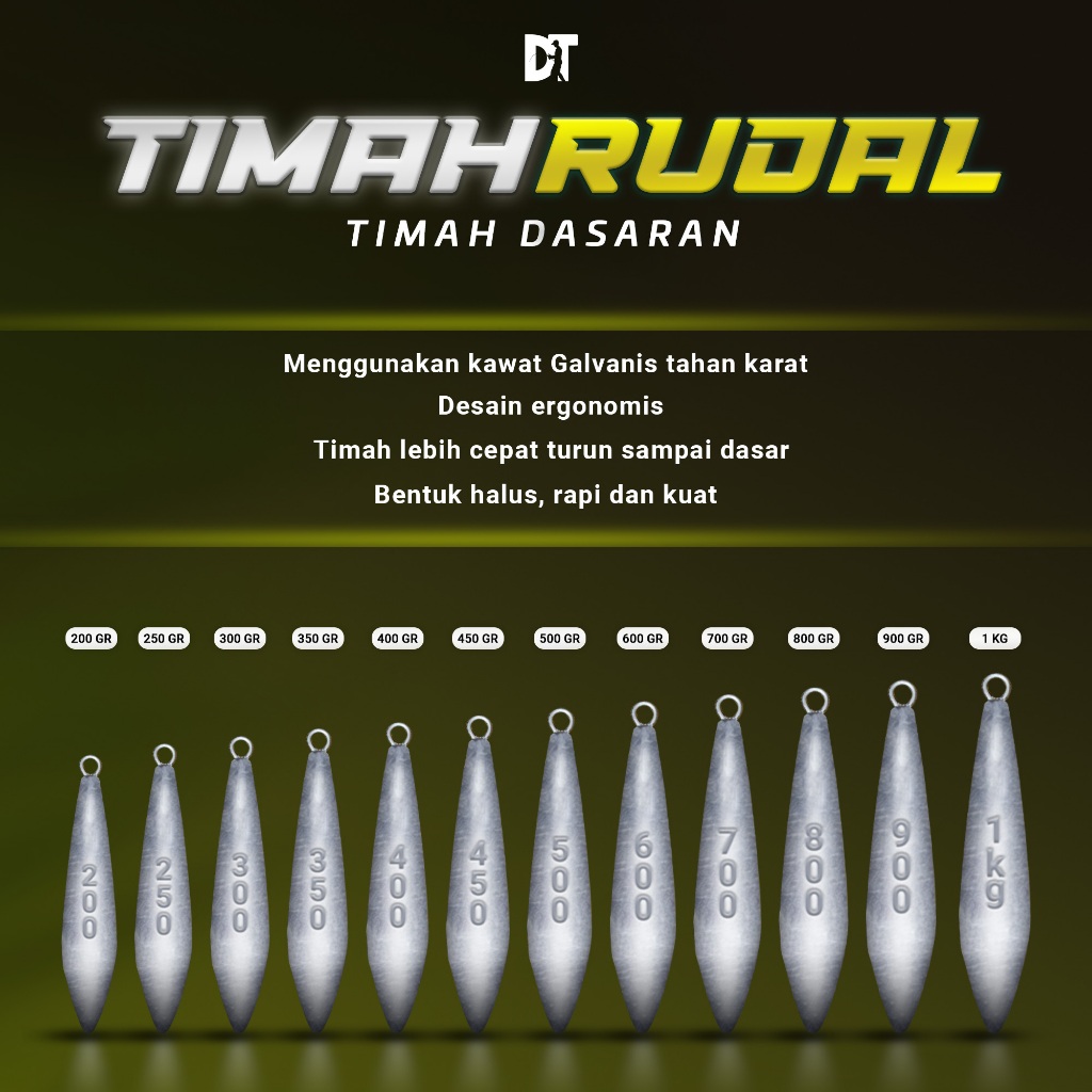 Jual Timah Pancing Timah Rudal 200 250 300 350 400 450 500 600 700 800 ...