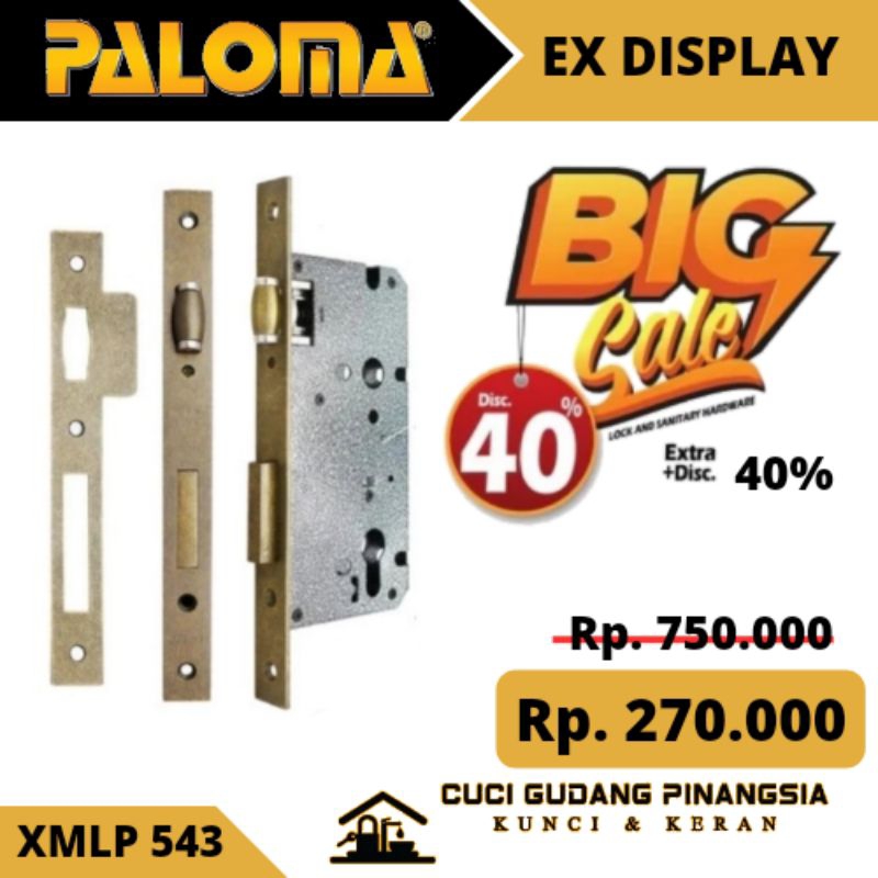 Jual PALOMA MLP 543 BODY PELOR MORTISE LOCK ROLLER 60MM RAB ( Ex ...