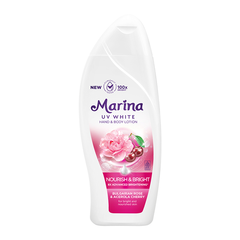 Jual MARINA UV White Hand & Body Lotion Nourish Bright 460ml | Shopee ...