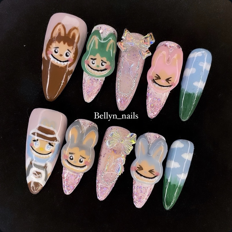 Jual labubu press on nails by bellyn_nails | Shopee Indonesia