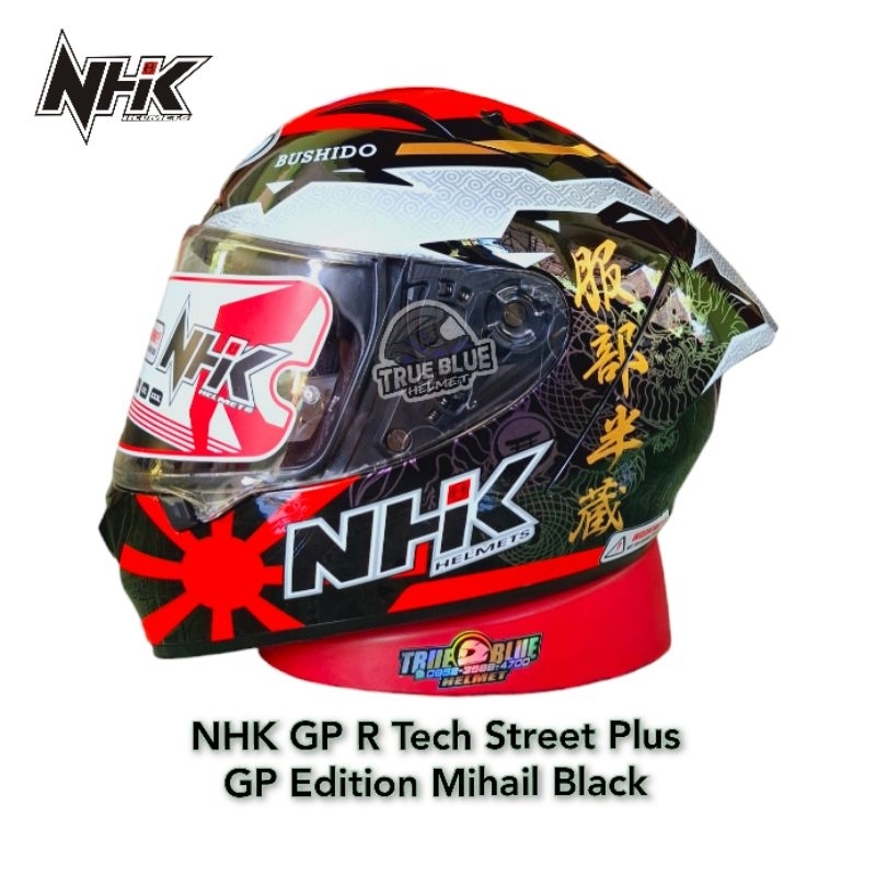 Jual HELM NHK GP R TECH STREET PLUS GP EDITION MIHAIL BLACK | Shopee ...