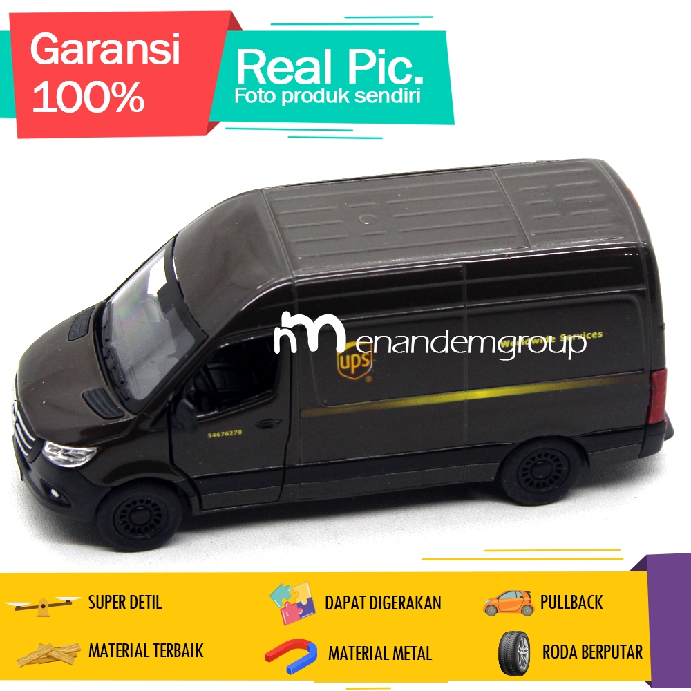 Jual Diecast Miniatur Mainan Mobil Van Carry Mercedes Benz Sprinter Ups ...