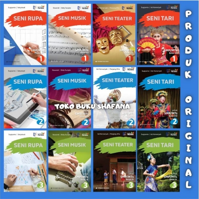 Jual Buku Kelas 7 8 9 / 1 2 3 SMP/MTs Kurikulum Merdeka Km Penerbit Erlangga - Seni Rupa Musik ...