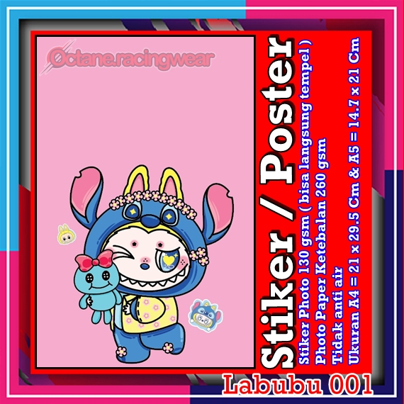 Jual Sticker Poster Labubu labu labu lucu cute Dekorasi stiker Vynil ...