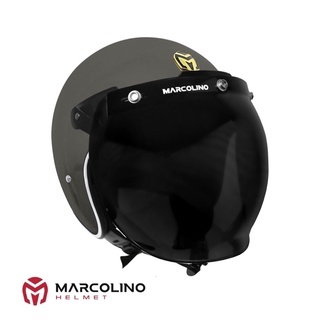 Jual [ Grey Classic Edition With Visor ] Helm Bogo Retro Marcolino ...