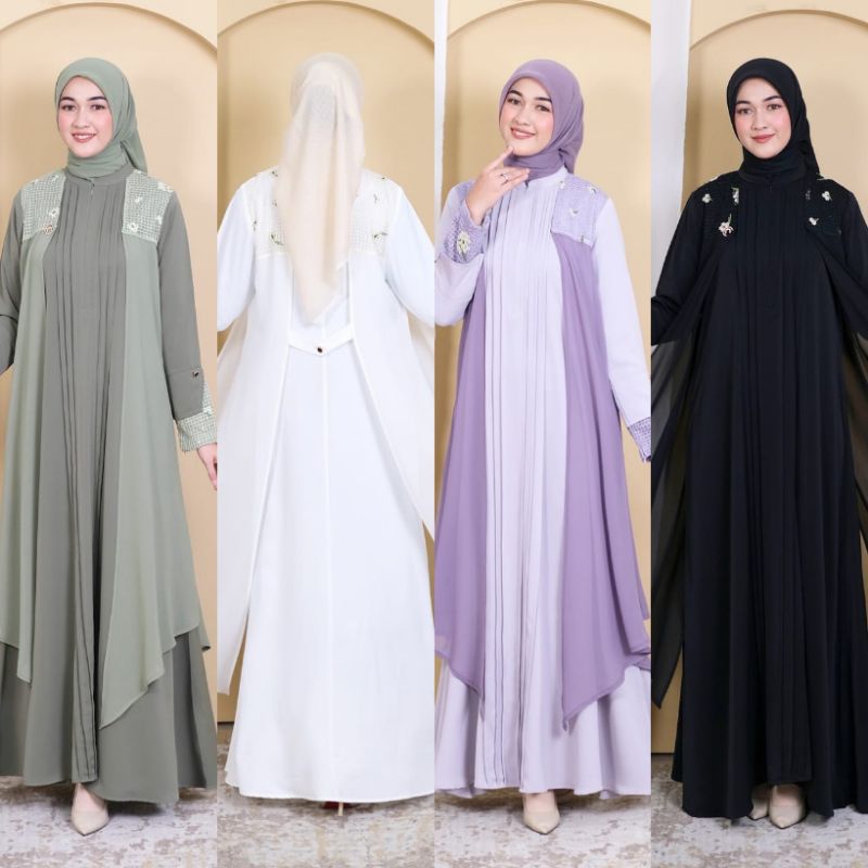 Jual Dafhina dress gamis terbaru premium original import by Ninos ...