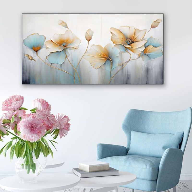 Jual lukisan bunga cantik modern,lukisan flower aesthetic ...