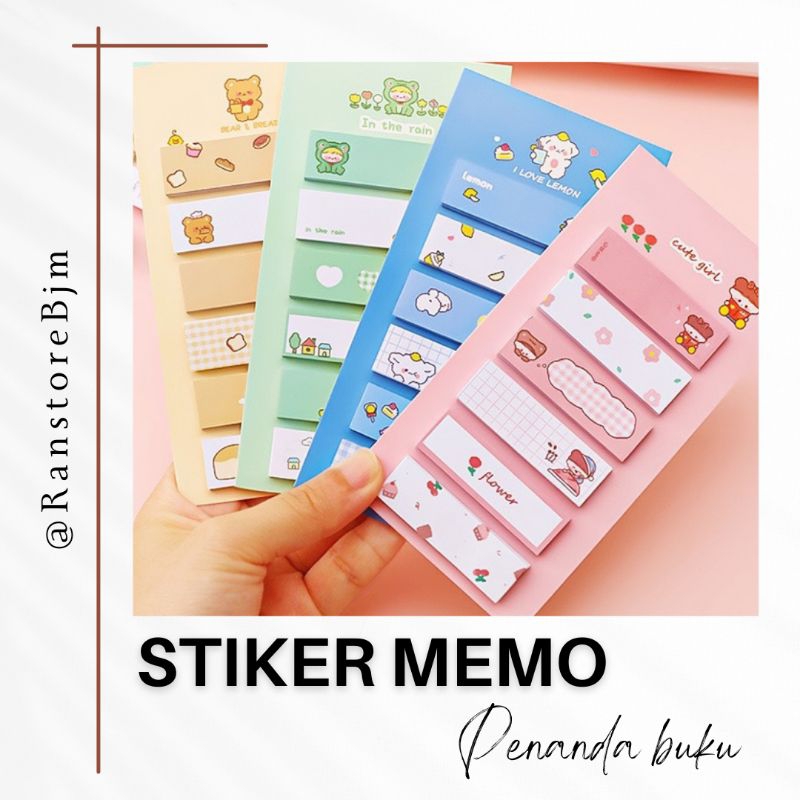 Jual STIKER MEMO / PENANDA BATAS BUKU / STICKY NOTES | Shopee Indonesia