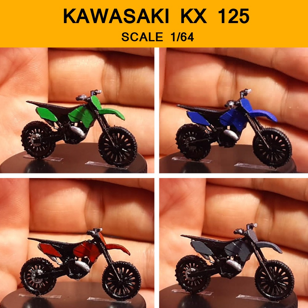 Jual DIORAMA HOTWHEELS miniatur motor 1/64 KAWASAKI KX untuk diorama ...