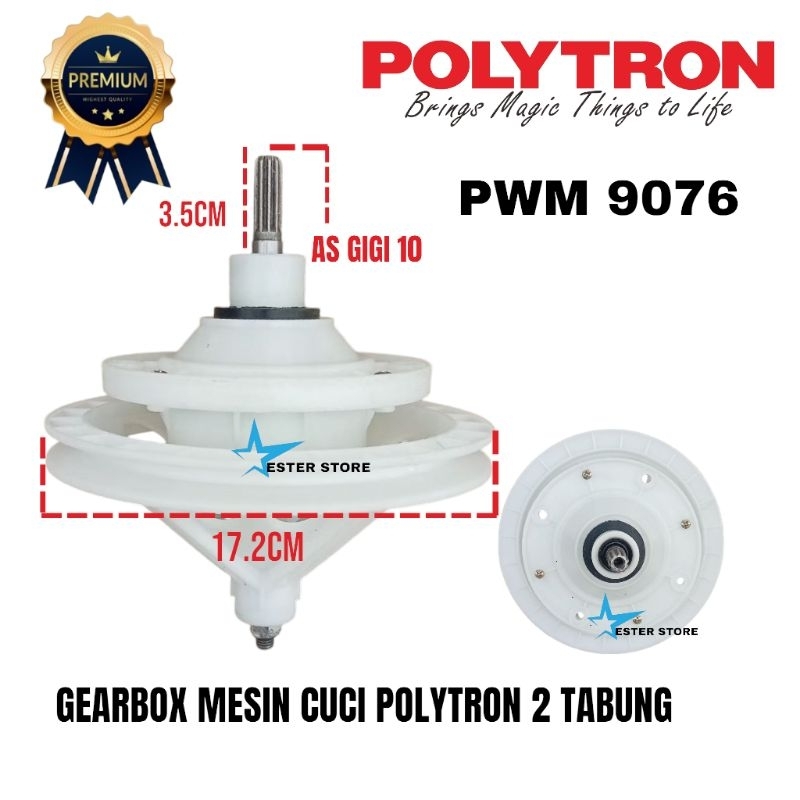 Jual Polytron PWM 9076 Gearbox girbox mesin cuci Polytron 2 Tabung ...