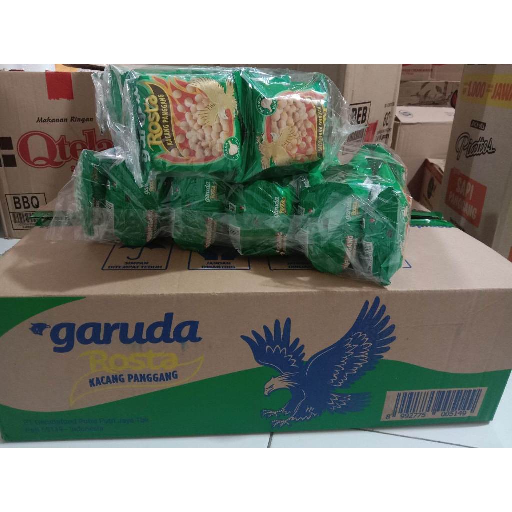 Jual 1 Dus Rosta Kacang Oven Garuda Ecer 1.000 Isi 12 Rcg (120 pcs) / 1 ...