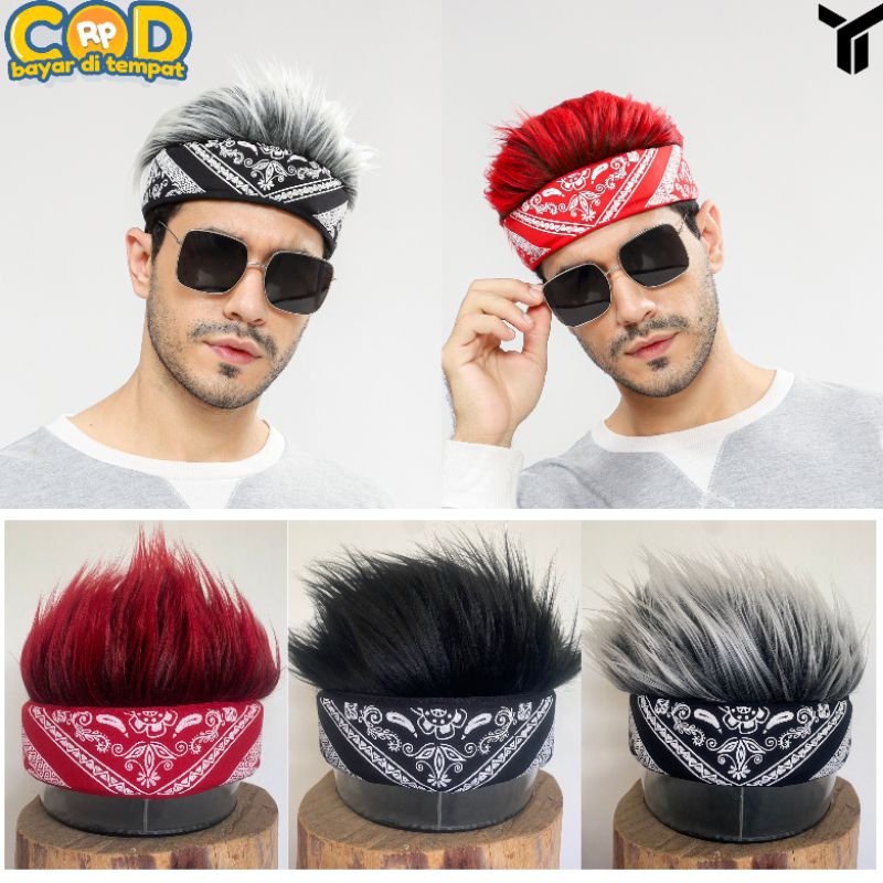 Jual Topi Rambut Palsu Pria Sablon Premium, Topi Pria Keren, Topi ...