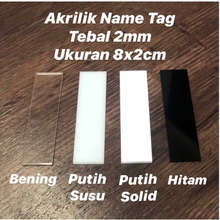 Jual Acrylic Akrilik Name Tag Akrilik Nama Dada Akrilik papa Nama ...