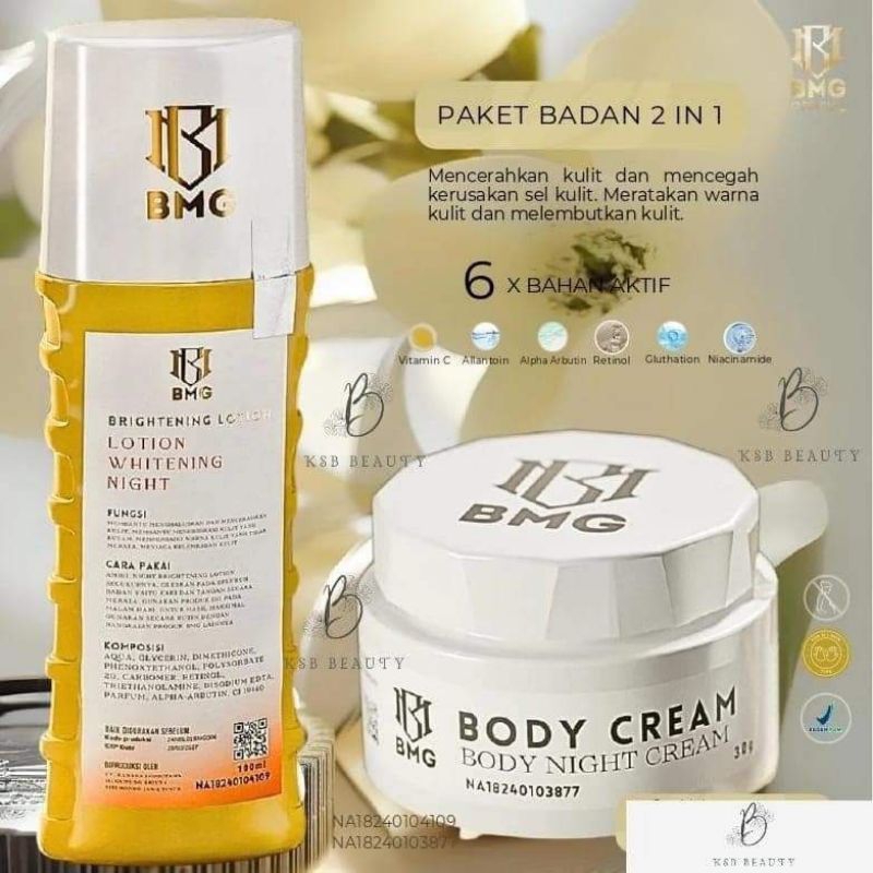 Jual Paket Hemat Lotion BMG Original ( lotion kuning + cream bibit ...