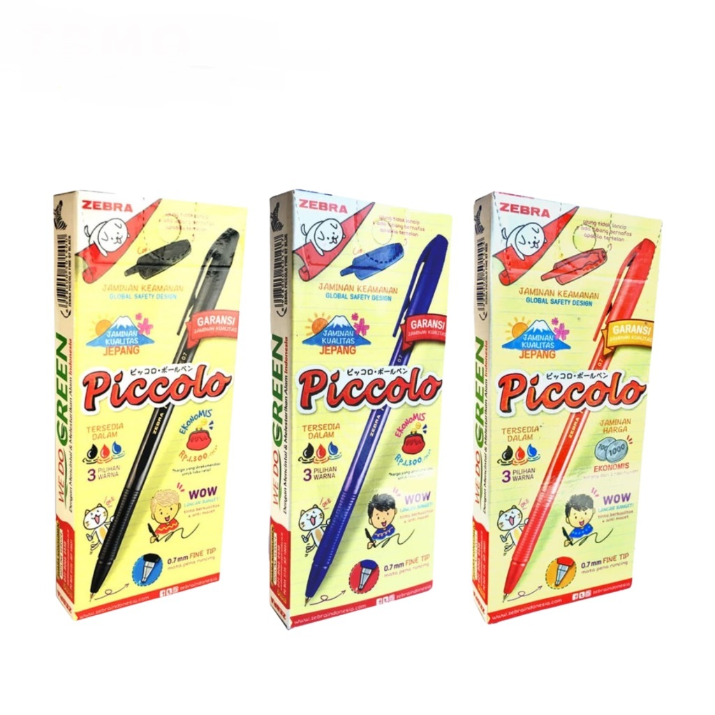 Jual Pulpen Piccolo 0.7 Zebra Per Pack Isi 12 Pcs | Shopee Indonesia