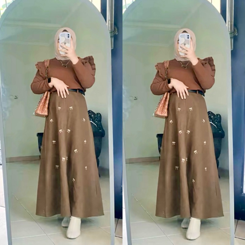 Jual Laura Skirt / Laura Ribbon Skirt | Shopee Indonesia