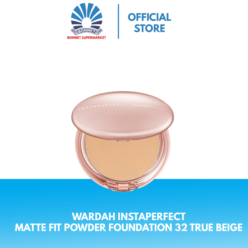 Jual Wardah Instaperfect Matte Fit Powder Foundation 32 True Beige 13g ...
