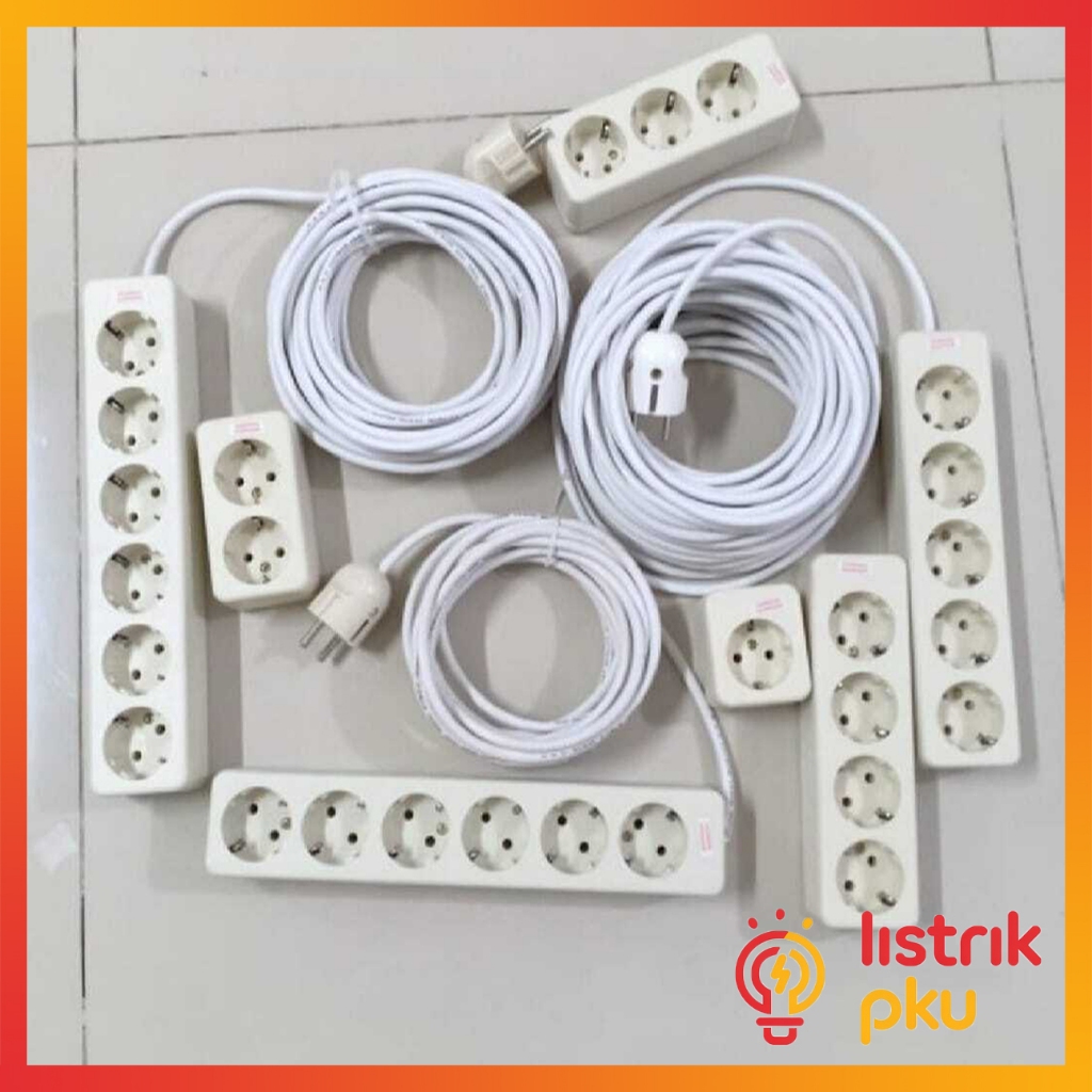 Jual Stop Kontak Uticon 1,2,3,4,5,6 Lubang + Kabel 1,2,3,4,5,6,7,8,9,10 meter Terminal Kuningan ...
