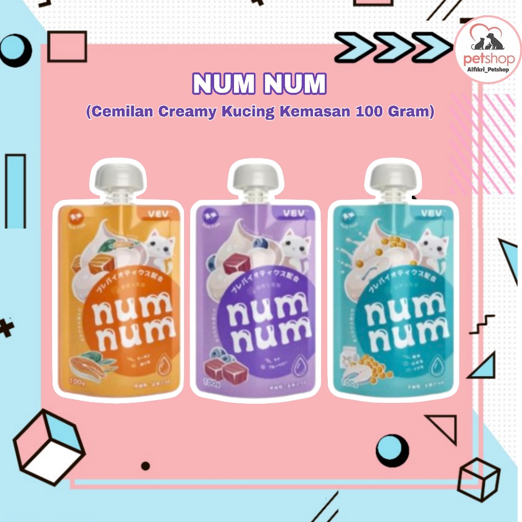 Jual Snack Kucing Premium NUMNUM Cat Food 100g / Makanan Kucing Basah ...