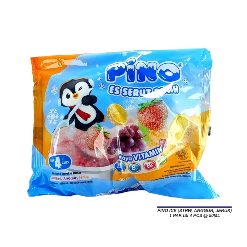 Jual Pino ice Cup es Serut Buah isi 4pcs | Shopee Indonesia