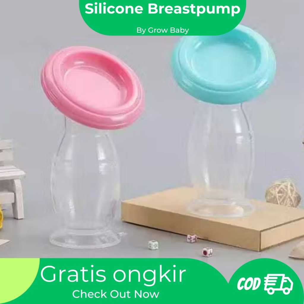 Jual [Grow Baby] Pompa Asi Silicon Milksaver Breastpump Murah With Lid ...