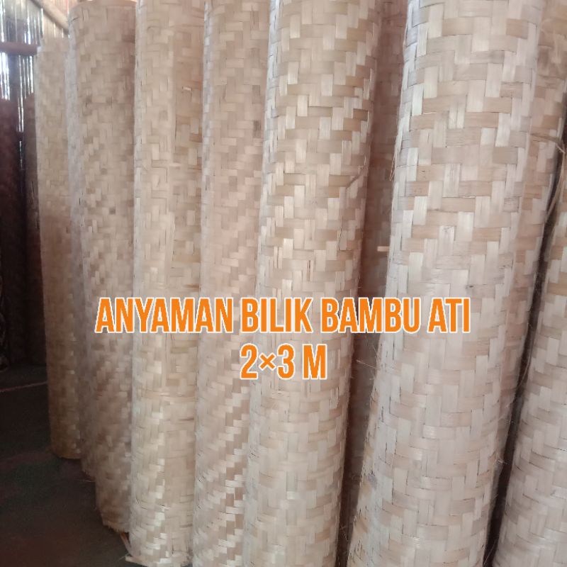 Jual anyaman bilik bambu ati, gedeg bambu polos 2m×3m | Shopee Indonesia