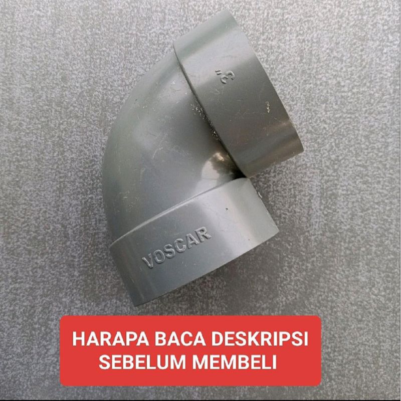 Jual Knee Elbow 3" Inch Voscar Tipe D Sambungan Siku Pipa PVC | Shopee Indonesia