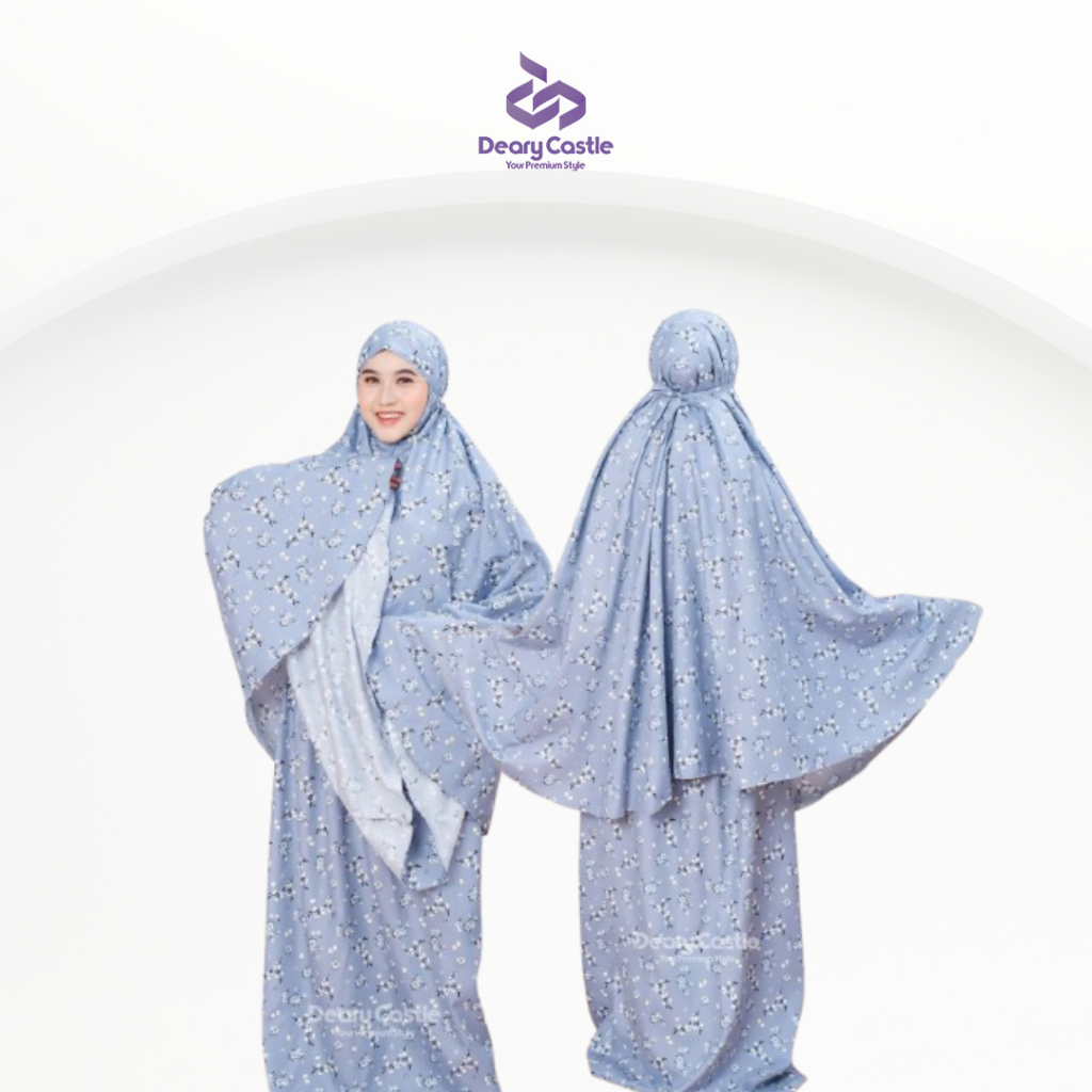 Jual DEARY CASTLE DAILY Mukena Travel Motif Zahrah Resleting | Shopee ...
