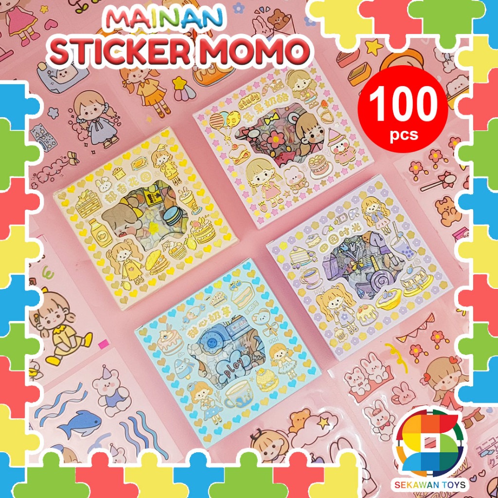Jual 100 Lembar Sticker Momo/ Sticker Jurnal Asthetic / Stiker Momo ...