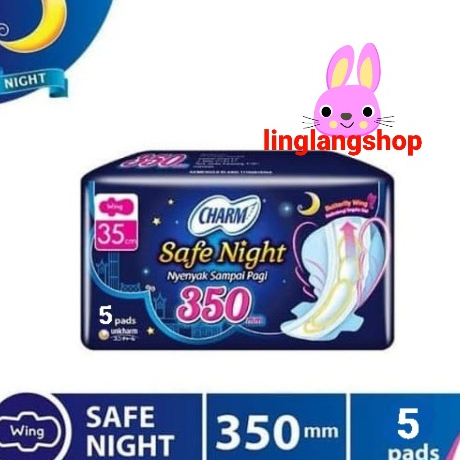 Jual Charm safe night wing 35cm isi 5 pembalut kewanitaan | Shopee ...