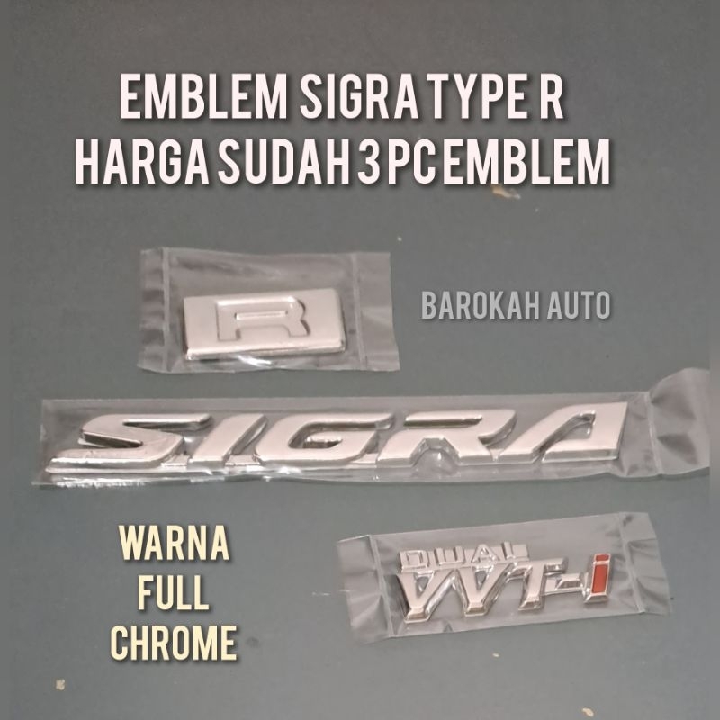 Jual Emblem Sigra SET Type R Harga Sudah 3pc | Shopee Indonesia