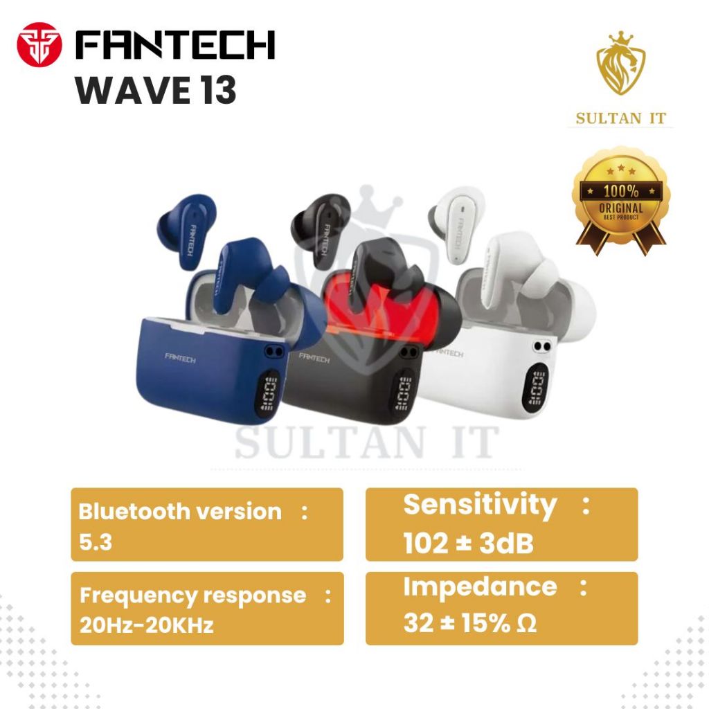 Jual FANTECH WAVE13 TW13 TRUE WIRELESS WHITE/ BLUE/ BLACK ORIGINAL | Shopee Indonesia