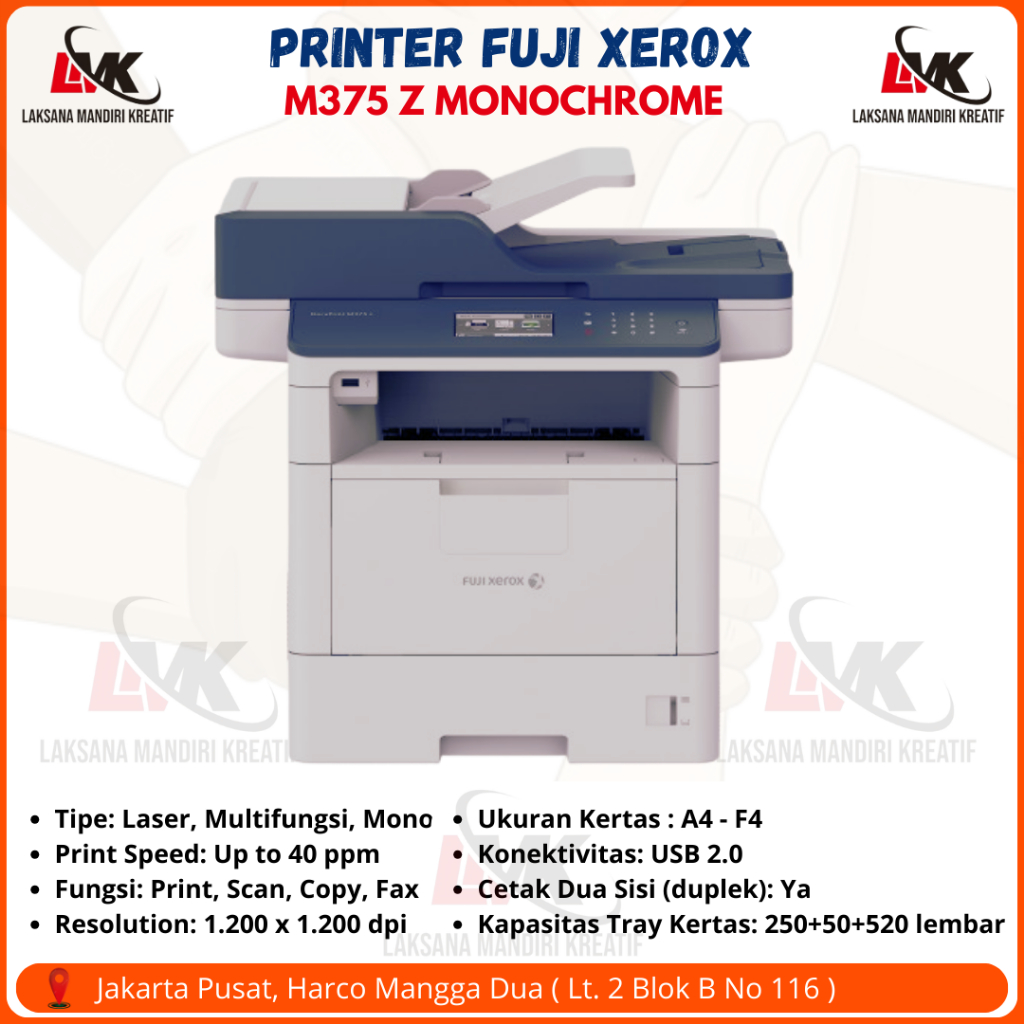 Jual Printer Mesin Fotocopy Kertas F4 - Printer Fuji Xerox M375 z Multifungsi Monochrome ...