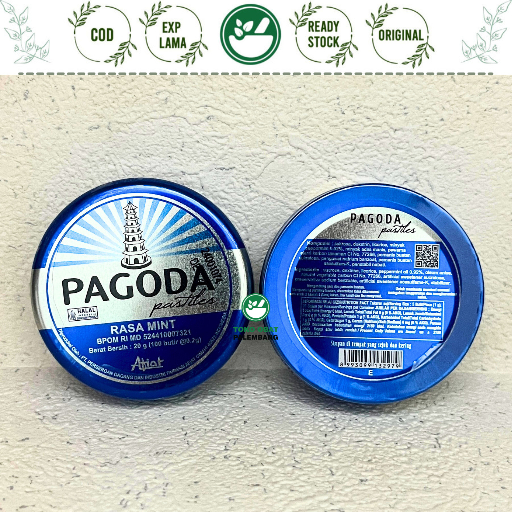 Jual PAGODA PASTILES 20gr RASA MINT PERMEN PAGODA PASTILES afiat ...