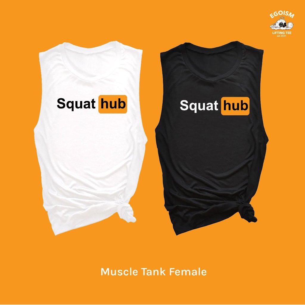 Jual Squat Hub woman muscle tank/crop tank/crop oversize/crop fit ...