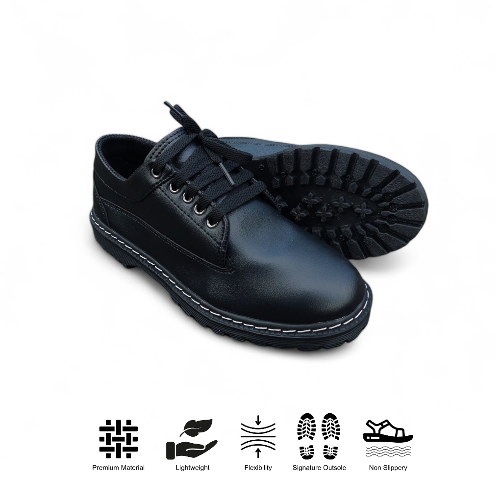 Jual Sepatu Docmart Formal Pria Dewasa Pantofel Hitam Polos Sepatu ...