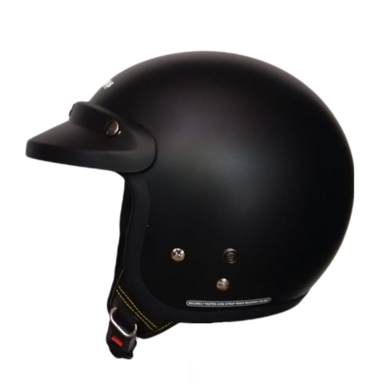Jual Helm bogo retro SNI dewasa pria dan wanita full leher Warna Hitam ...