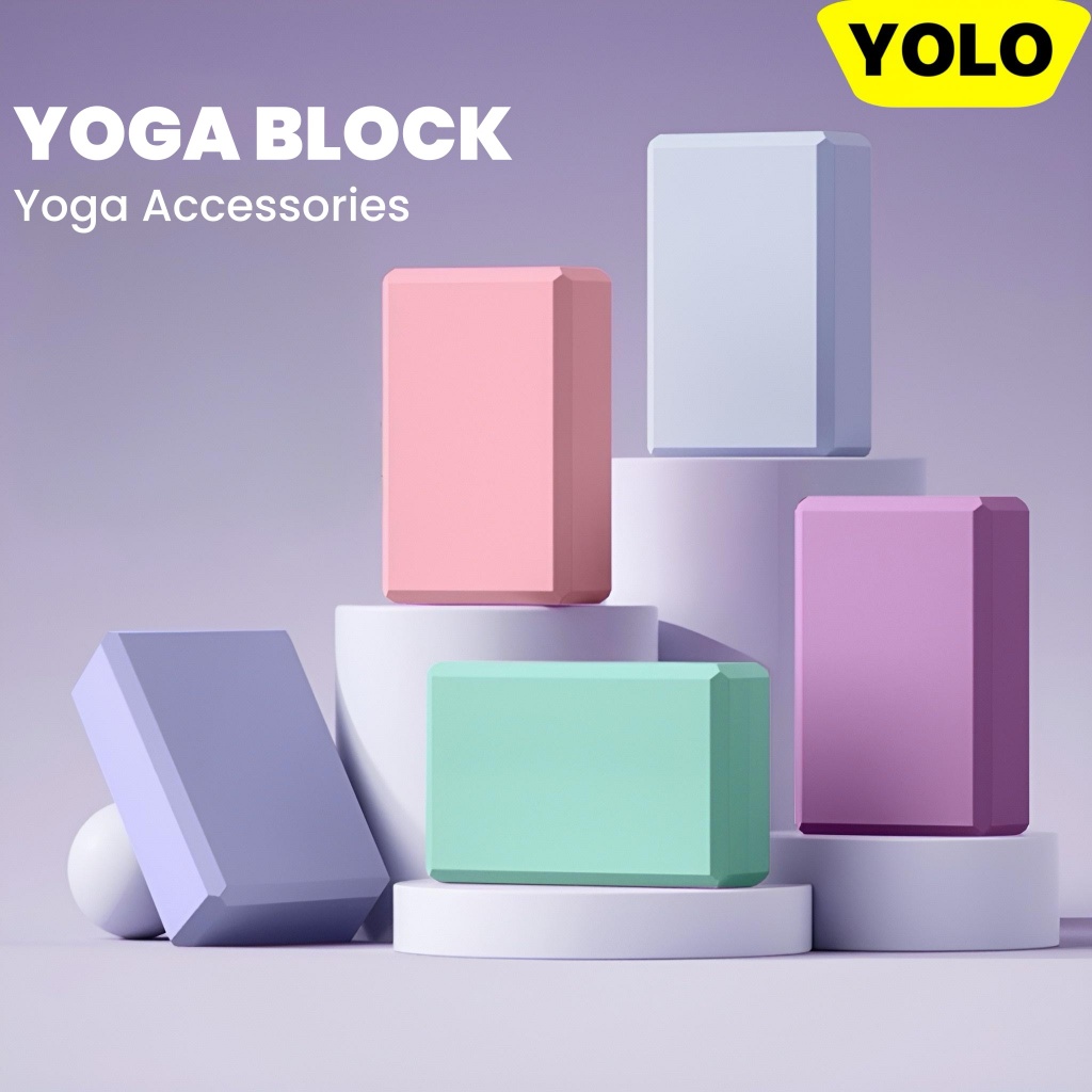 Jual Yoga Block Bricks | Balok Blok Yoga | Pilates Sturdy Foam PVC 23 x ...