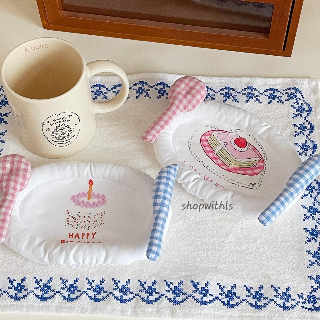 Jual BIRTHDAY CAKE COASTER//Aesthetic Cotton Coaster/Aesthetic Korean ...