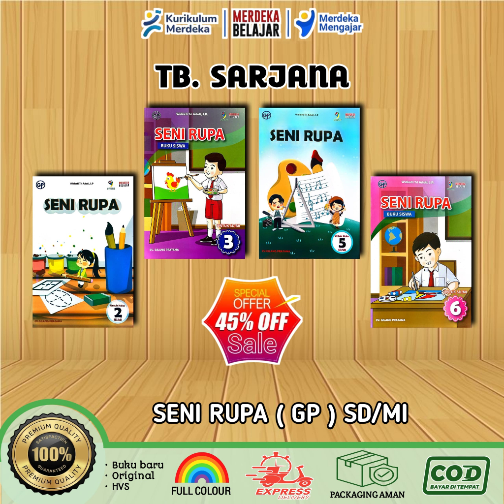 Jual Buku Siswa Pendamping SENI RUPA Kelas 2,3,5,6 SD Kurikulum Merdeka - Gilang Pratama ...