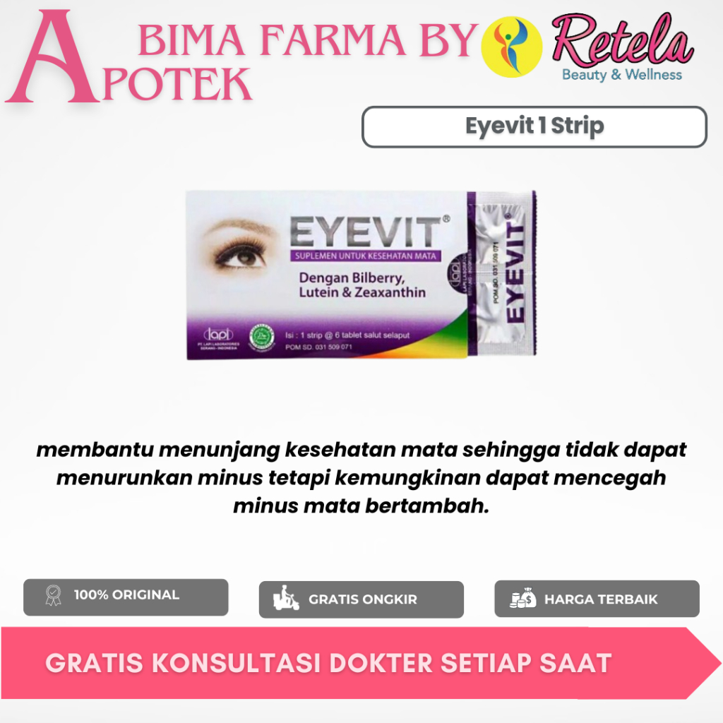 Jual Eyevit Box, 5 Strip Isi 30 Tablet/ Vitamin Mata | Shopee Indonesia